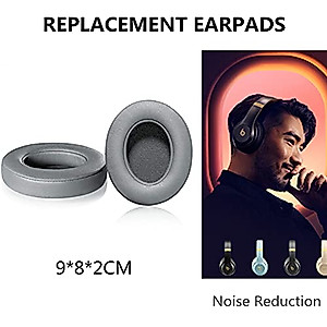 Studio 3.0 Replacement Earpads Studio 2.0 Ear Pad Cushion Cover Compatible with Beats by Dr.Dre Studio 2 Wired/Wireless & Studio 3 Over-Ear Headphones (Grey)