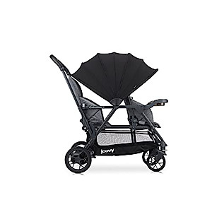 Joovy Caboose S Too Double Stroller, Stand on Tandem, Premium Sit and Stand, Grey Melange