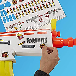 Nerf Fortnite AR-Durrr Burger Motorized Blaster - Customizing Stickers, 20 Darts, 10-Dart Clip - for Youth, Teens, Adults (Amazon Exclusive)