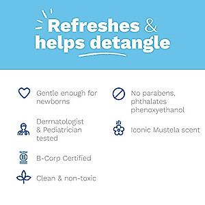 Mustela Baby Hair Styler & Skin Freshener - with Natural Avocado & Chamomile Water - Vegan & Hypoallergenic - 6.76 fl. oz.