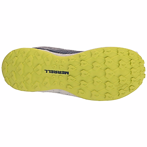 Merrell Moab Flight Low Hiking Shoe, Grey/Navy/Citron, 4.5 US Unisex Big Kid