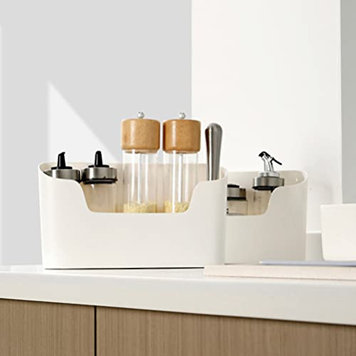 Hanging Storage Box Wall Mount: White Sundries Holder Self Adhesive Wall Organizer Punch Free Shelf Holder for Phone Reading Glasses Remote Control Remote Control Holder