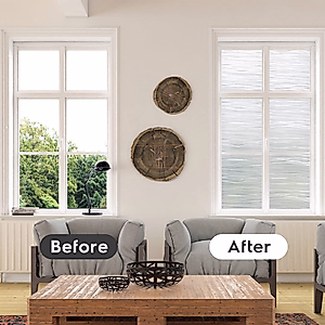 rabbitgoo Window Privacy Film Frosted Glass Film Removable Vinyl Door Coverings UV Blocking Decorative Static Cling Non-Adhesive Window Clings Sticker for Home Decor, 11.8 x 78.7 Inches