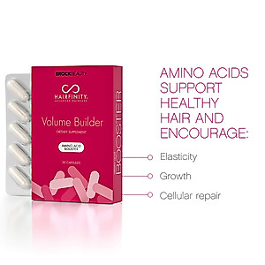 Hairfinity Volume Builder Amino Acid Booster for Thinning, Damaged Hair - Protein Rich Amino Acids to Support Thicker, Fuller Hair Growth and Boost Hair Vitamins - 30 capsules (1 month supply)