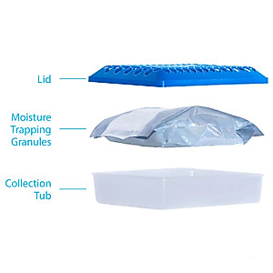 DampRid LoProfile Refillable Moisture Absorber, 10.5 Oz with Fresh Scent Fragrance Slim for Small Spaces like Vehicles, Shelves or Under Beds Remove Excess Moisture and Create Fresher, Cleaner Air