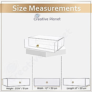 Creative Planet Acrylic Drawer Organizer Storage Drawers for Jewelry Makeup Hair Accessories Cosmetics Sunglasses Toiletries by Creative Planet Thoughtful Gift for Women, Girls (Transparent)