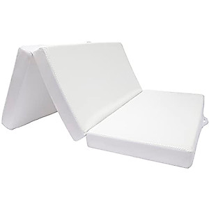 Cheer Collection Tri-Fold Memory Foam Mattress - 4" Thick Gel Infused Foam Folding Bed for Guests, Queen Size - 58" x 78"