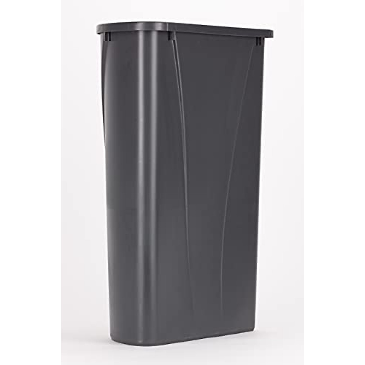 CFS 34302123 Centurian Half Round Waste Container Trash Can Only, 21 Gallon, Gray