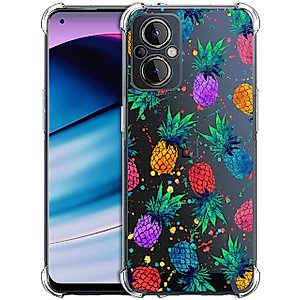 Glisten - OnePlus Nord N20 Case, OnePlus N20 5G Case - Pineapple Watercolored Design Printed Slim Fit Clear Transparent Soft TPU Shockproof Designer Back Case/Cover for OnePlus Nord N20.