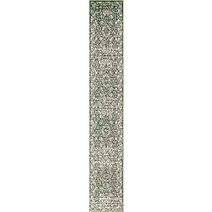 Unique Loom Isabella Collection Area Rug - Adjani (2' 7" x 16' 5" Runner, Green/Ivory)