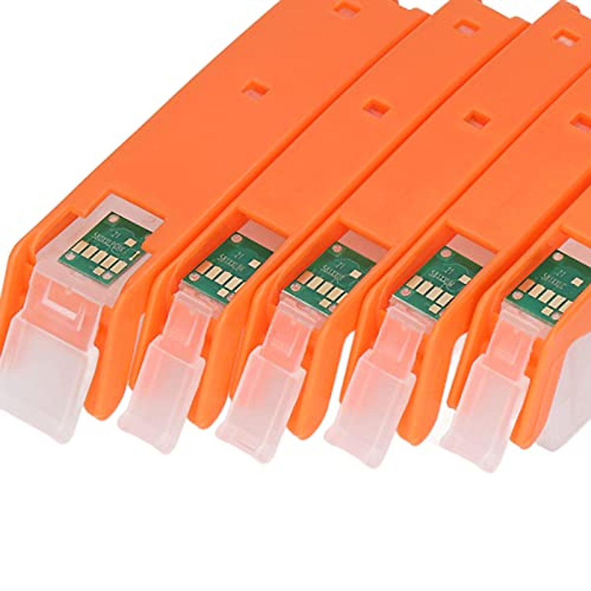 FTVOGUE 5Pcs Ink Cartridge PGBK BK C M Y Smoothly Operation Reusable Printer Ink Cartridge with Permanent Chip (280-281)
