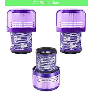 V11 Animal Filter Replacement Compatible with Dyson V11 Torque Drive V11 Animal V11 Complete V11 Extra V15 Detect Vacuums, Part 970013-02.