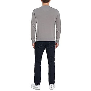 Robert Graham Men's Drifters L/S Sweater, Grey, Large