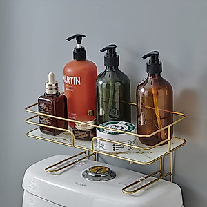 Bathroom Gold Holder Wallet Toilet Storage Shower Organizer Caddy Black Shelf Basket