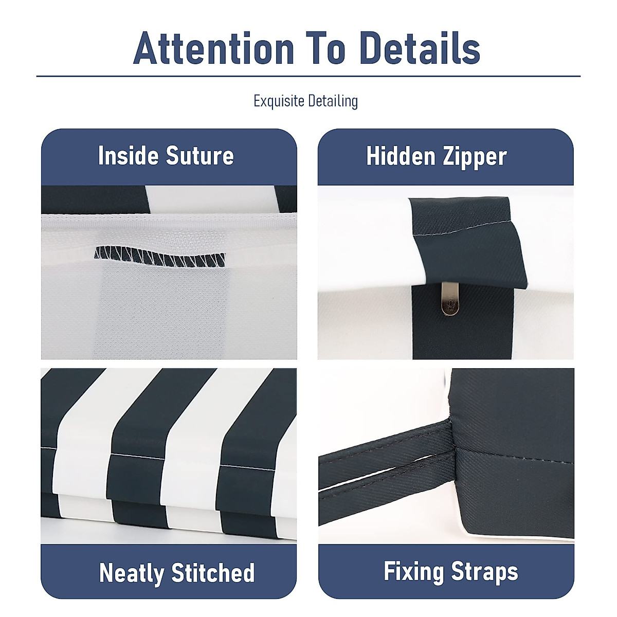 ROFIELTY Bench Cushion 30 inch, Bench Cushion for Indoor/Outdoor use Outdoor Swing Cushions, Waterproof and Durable Resistant Furniture Patio Cushion. (Stripes-Black, 30x14x2.5)