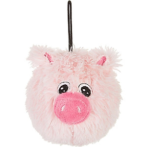Pet Lou 4 Inch EZ Squeaky Pig, Small, Pink