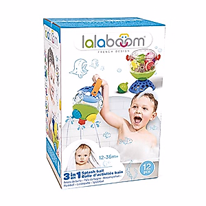 Lalaboom 3-in-1 Splash Ball And Educational Pop Beads Bath Toy - 12 Pieces - Ages 12 Months to 4 Years - BL510