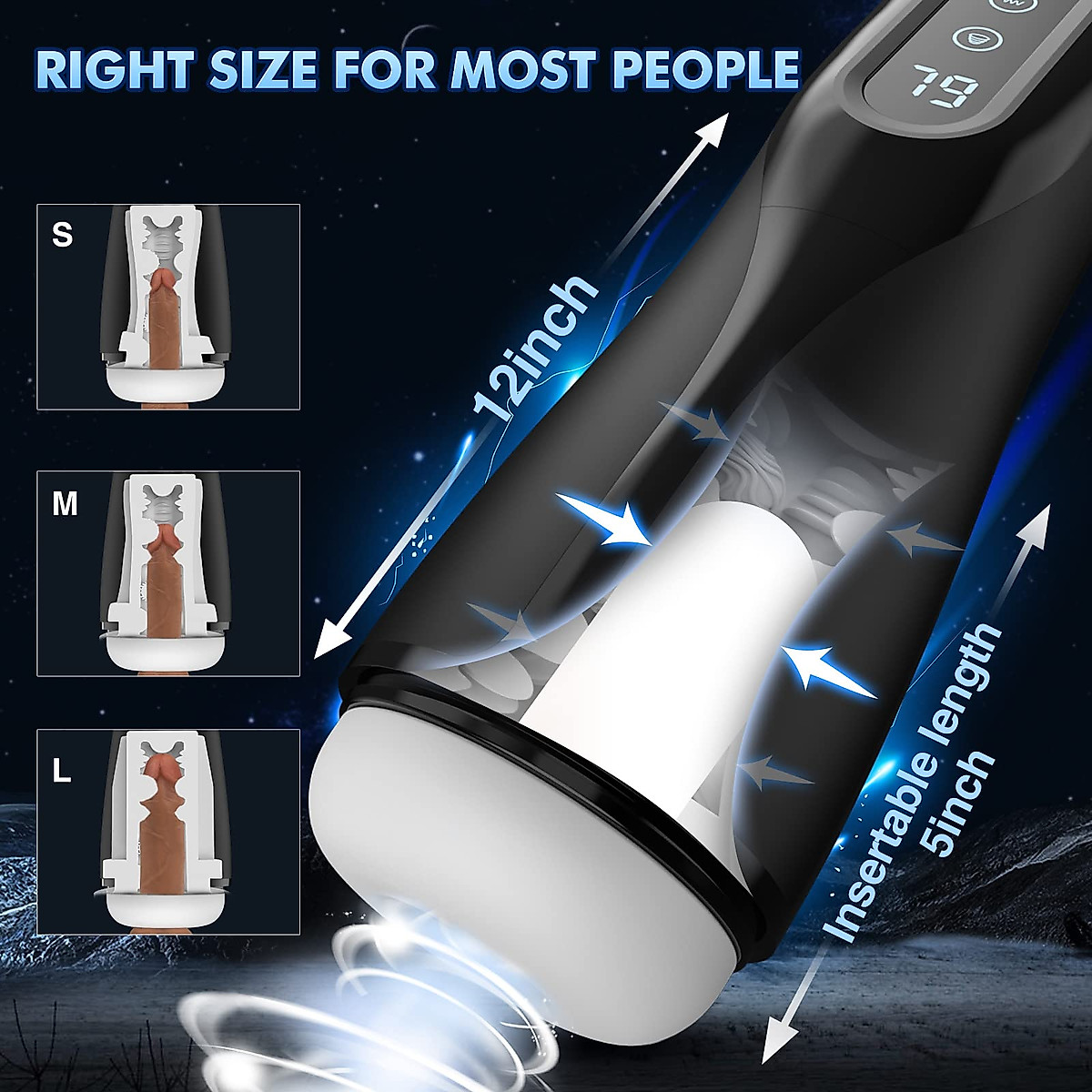 Automatic Sucking Masturbator with 9 Suction & Vibration & Heating Sex Toys Hands Free Pocket Pussy Adult Male Stroker 3D Textured Men’s Blowjobsex Machine