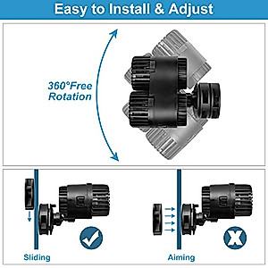 KEDSUM Double-head Aquarium Submersible Wavemaker Pump, Circulation Powerhead Pump with Magnetic Base for 80-120 Gallon Fish Tank