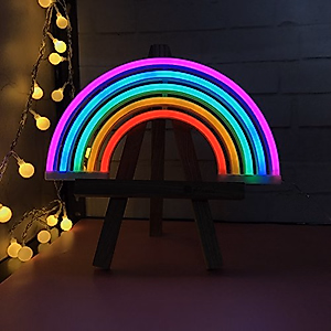Nordstylee Neon Rainbow Light Signs,Led Rainbow Night Lights Decor Lights for Kid's Gift, Wall, Birthday Party, Christmas, Wedding Decoration
