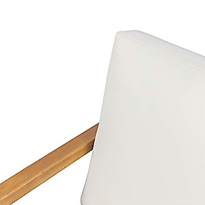 Christopher Knight Home Diana Outdoor Acacia Wood Loveseat with Wicker Accents, Teak Finish, Gray, Beige