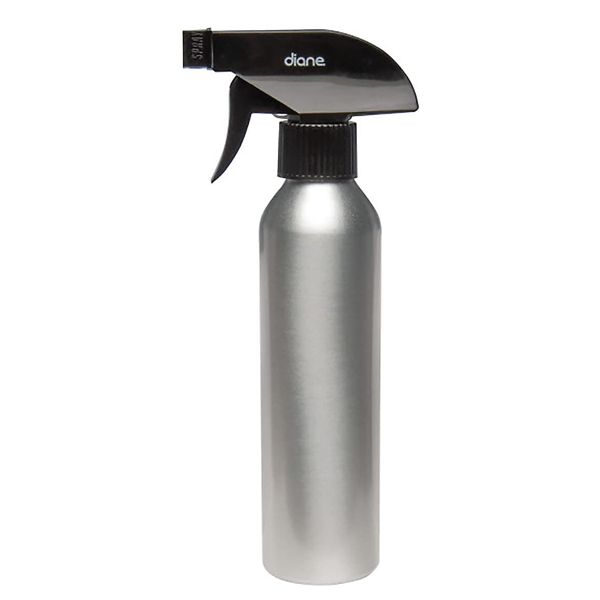Diane Aluminum Spray Bottle Applicator with Nozzle for Hair Styling and Coloring – Small - 9.4” x 1.5”, 8oz Capacity – Silver
