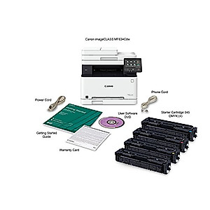 Canon Color imageCLASS MF634Cdw (1475C005) All-in-One, Wireless, Duplex Laser Printer, 19 Pages Per Minute (Comes with 3 Year Limited Warranty), Works with Alexa