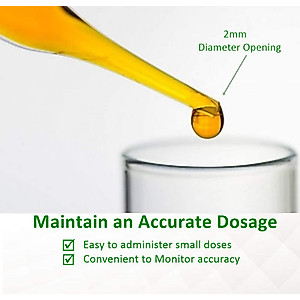 Pack of 4 Graduated 1ml, Glass Dropper with Black Suction Bulb, Medicine Eye Droppers 3" Straight Tip Calibrated for Essential Oils, Science Laboratory Medicine Art Liquid Plant Nutrients