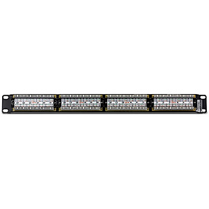 TRENDnet 24-Port Cat6 Unshielded Patch Panel, Wallmount or Rackmount, Compatible with Cat3,4,5,5e,6 Cabling, for Ethernet, Fast Ethernet, Gigabit Applications, Black, TC-P24C6 (Pack of 1)