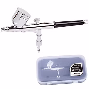 Timbertech Professional Double Action Airbrush BD-130 Mounted 0.3mm Nozzles and Needles for Cake Decorating, Painting, Tattoo, Models Art,Craft and so on