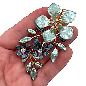 3PCS Large Flower Metal French Hair Styling Alligator Clips Accessories Women Girls