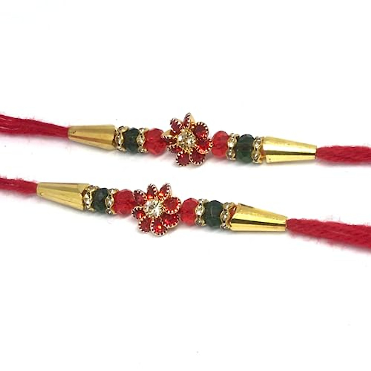 TheNext7 Set of 2 Rakhi for Brother, Rakhi for bhaiya and Bhabhi, Latest Rakhi Design, Rakhi from India