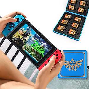 UFOPETIE Game Case and Storage Box for Switch Game Cards Zleda Games Cube,Up to 12 Games,for Nintendo Switch Game Card Case Cube Nintendo Switch Game Storage,for Zleda Switch Game-Triforce