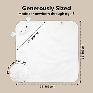 KeaBabies Baby Hooded Towel - Viscose Derived from Bamboo Baby Towel, Toddler Bath Towel, Infant Towels, Large Hooded Towel, Soft Baby Towels with Hood for Girls, Babies, Newborn Boys (Lamb)