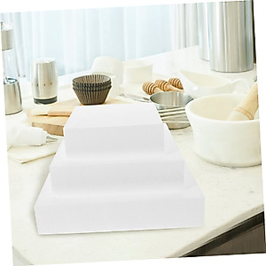 Mikinona 3pcs Foam Cake Model To Rotate Square Baking Tools