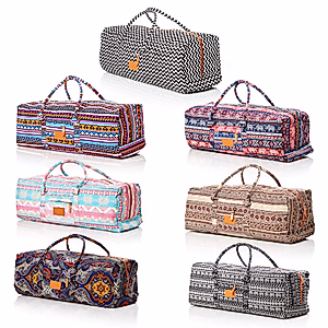 #DoYourYoga Full-Zip Extra Large Yoga Mat Tote Bag with Multi-Functional Storage Pockets for Sports Gym Pilates »Ghanpati« BrownStyle