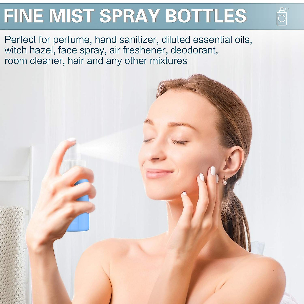 LofyJoy Silicone Travel Bottles for Toiletries TSA Approved Travel Size Containers,Leakproof Squeezable Mini Spray Bottles, Refillable Travel Size Bottles, Travel Essentials (4 Pack/1.76oz)