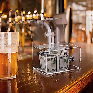 Polmart Clear Suggestion/Business Card Drawing Box with Sign and Lock