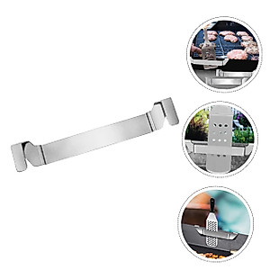 Happyyami 4pcs Griddle BBQ Essentials Barbecue Spatula Rack Baking Pan Spatula Rack BBQ Tool Holder Spatula Hanger pan Spatula Holder Chef Tools Stainless Steel Portable Small Baking Dish