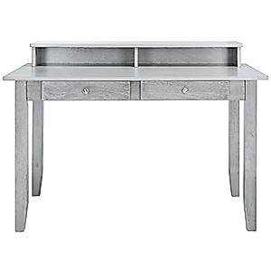 SAFAVIEH Home Collection Winsome Dark Grey 2-Drawer Office Living Room Bedroom Study Foyer Writing Desk DSK1402B, 0