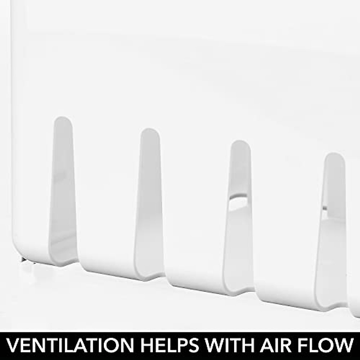 mDesign Stackable Shoe Storage Organizer for Organizing Men's and Women's Shoes Inside Closet - Holds Booties, Pumps, Sandals, Wedges, Flats, Heels - Each Holds 2 Pairs - 6 Pack - White