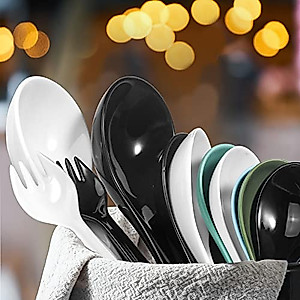 Artena Bright White 6.75 inch Asian Soup Spoons Set of 6, Ultra-fine Porcelain Tablespoon, Chinese/Japanese Kitchen Soup Spoons for Cereal, Small Spoons for Ramen Pho - Deep Oval Hook Design