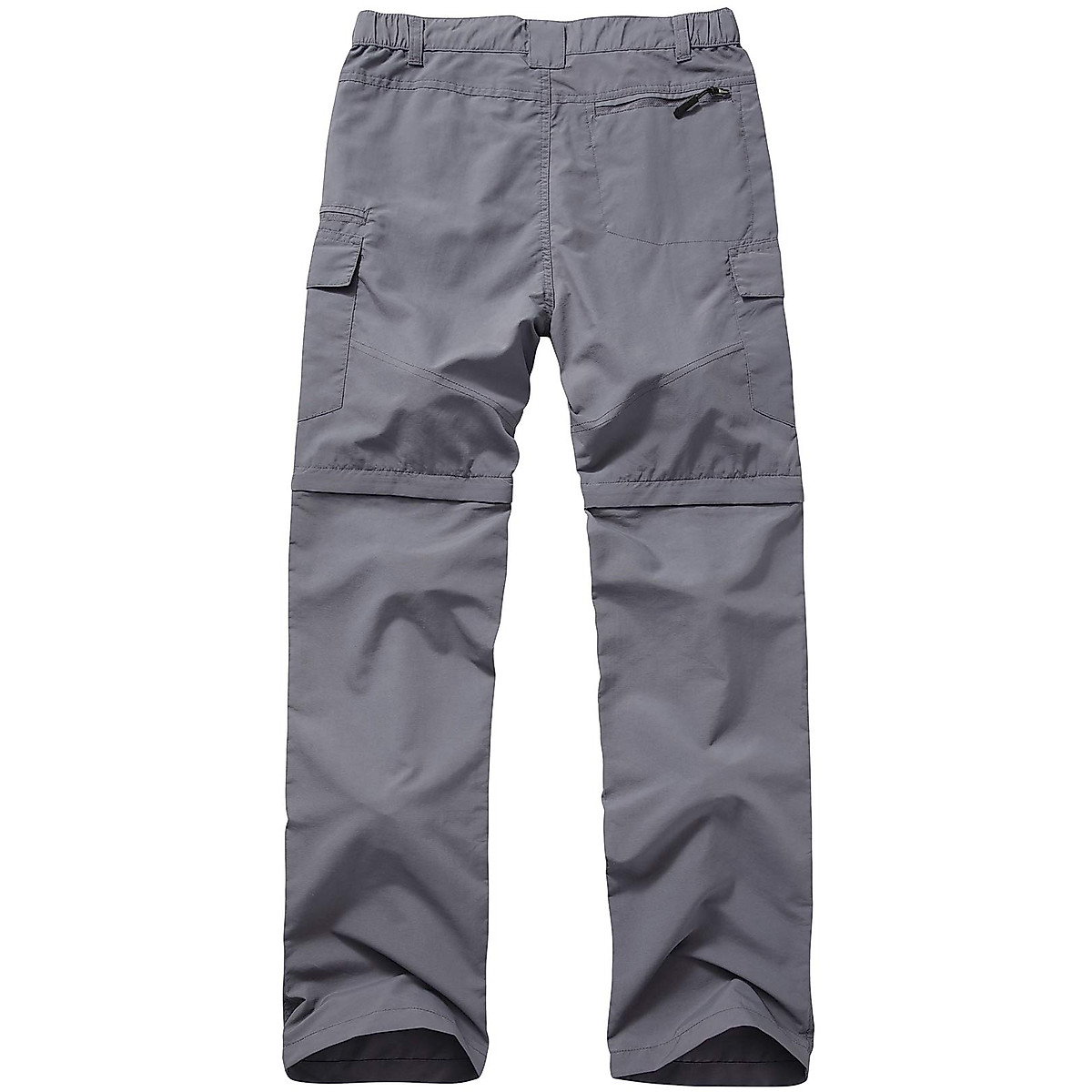 Mens Hiking Pants Quick Dry Lightweight Fishing Pants Convertible Zip Off Cargo Work Pants Trousers #6055,Grey,36
