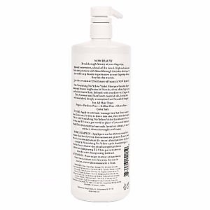 NOW Beauty - Nourishing No Yellow Violet Shampoo And Conditioner - Neutralize Brass, Enhance Shine, Hydrate Hair - 32 Oz Shampoo And 32 Oz Conditioner - 2 Pc