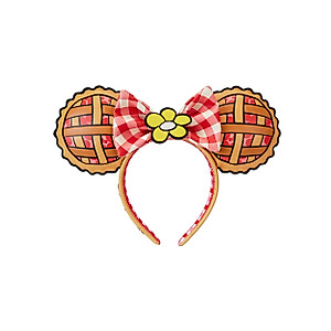 Loungefly Disney Minnie & Mickey Picnic Ear Headband Headbands Standard, Red,tan,yellow