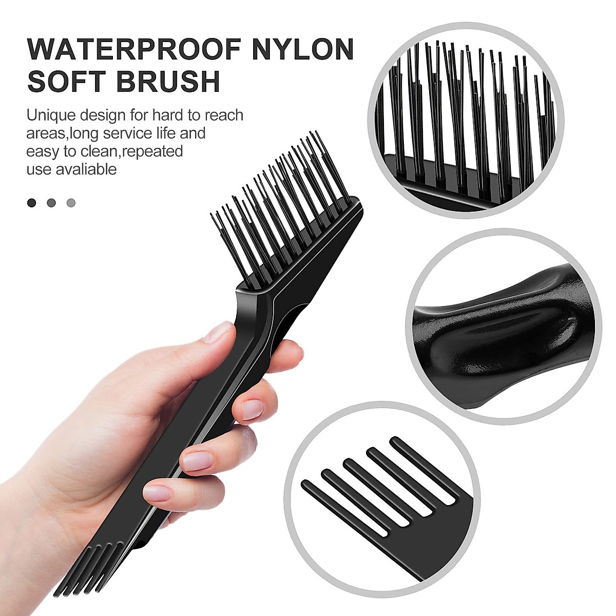 WXJ13 6 Pieces Hair Brush Cleaner Hair Brush Cleaning Tool Comb Cleaner Brush Hairbrush Comb Cleaner Tool for Removing Hair Dust(Black, Pink, Plastic Handle Rake)