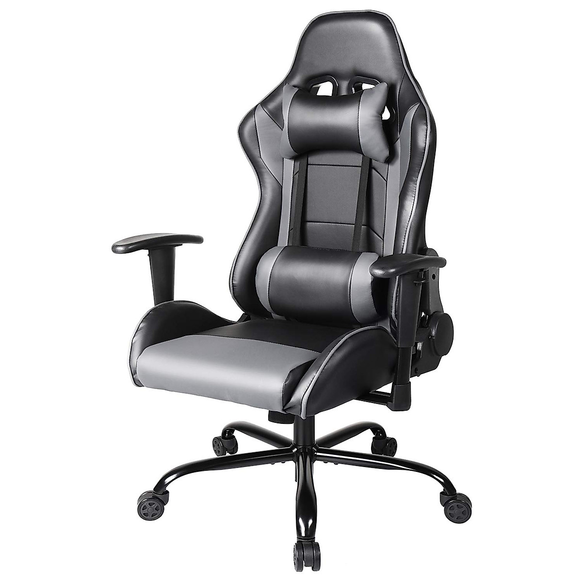 Office Chair Ergonomic Gaming Chair Computer Desk Chair Reclining Video Game Chair High Back PU Leather Executive Swivel Chair with Adjustable Armrests, Headrest and Lumbar Support