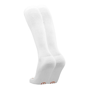 MadSportsStuff Pro Line Over the Calf Baseball Socks (White, Large)