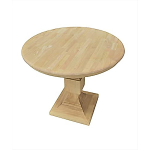 BingLTD - 36" D x 29" H Chelsea Round Dining Table (TT3601 / WH-Chelsea28-UNF)