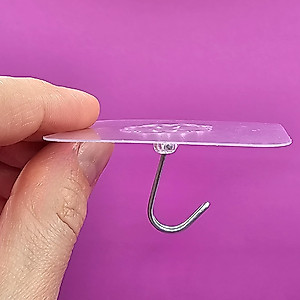 Generic 8pcs Adhesive Hooks for Hanging Transparent Self Adhesive Shower Hooks Hangers for Home and Office, Sticky Hooks for Kitchen Bathroom Water & Oil Proof Strong 22lb(Max) Door Coat Hooks